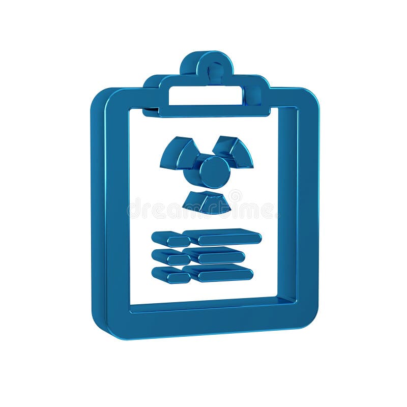 Blue Radiation Warning Document Icon Isolated on Transparent Background ...