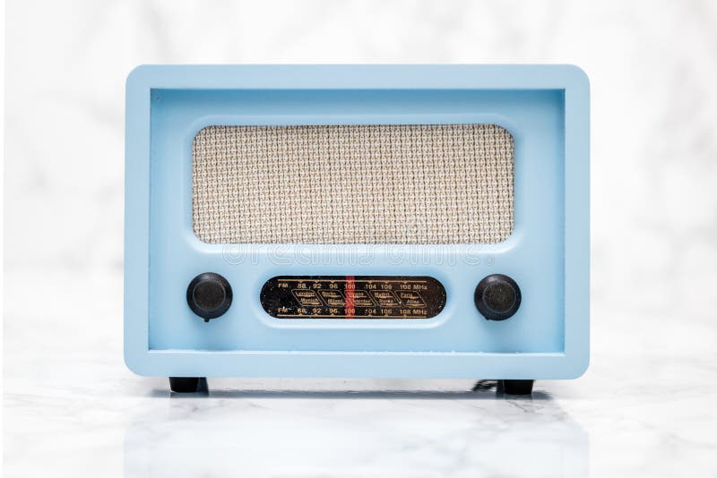 Blue Radio with Tape Deck, Radio and Cd Stock Photo - Image of ...