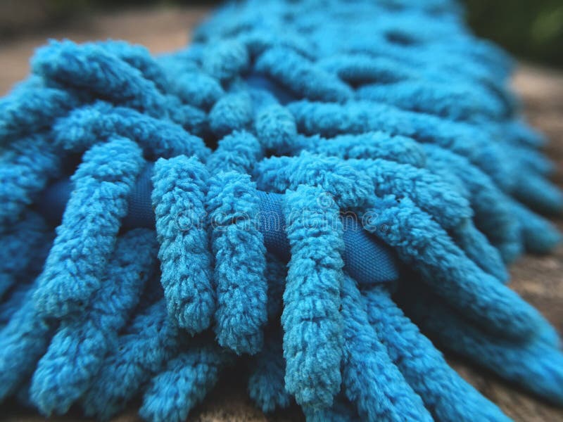 Blue rag on the ground stock image. Image of textile - 294499293