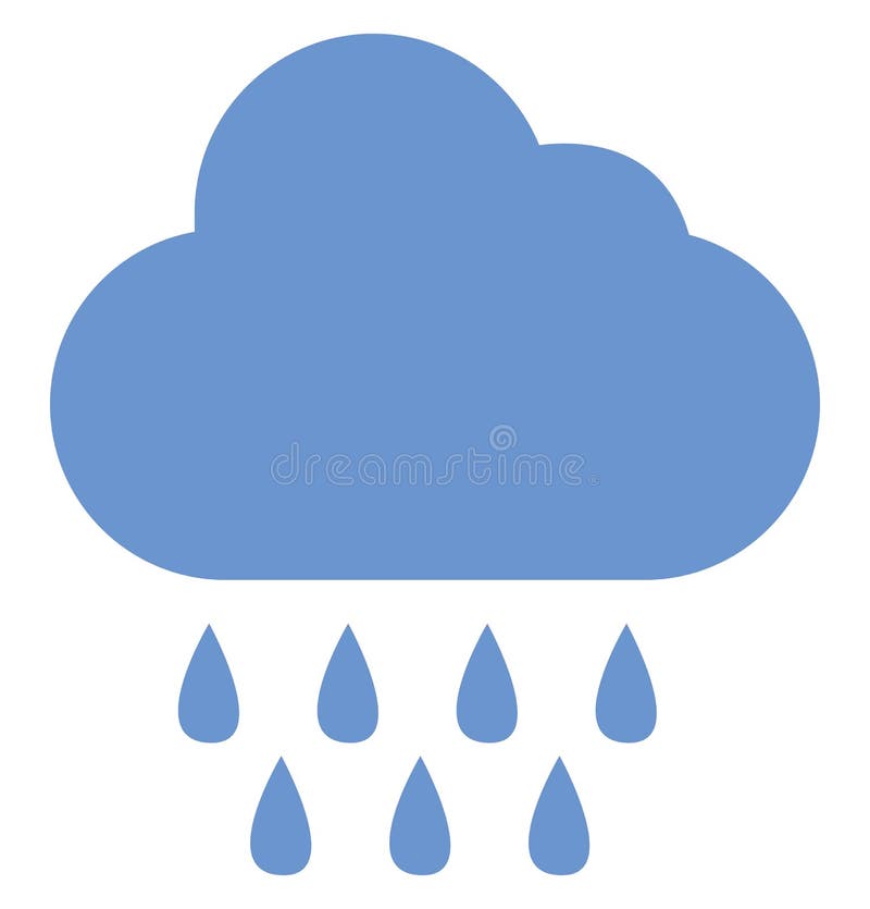 Cloud of rain, icon stock vector. Illustration of outdoor - 260378177