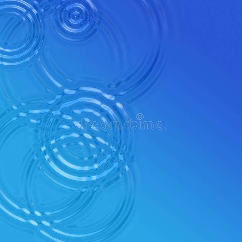 Blue Raindrop Ripples stock illustration. Illustration of droplet - 5403372