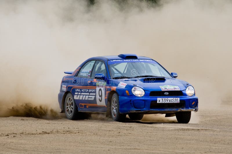 Blue Rally Car Subaru Impreza Editorial Photography - Image of outdoors ...