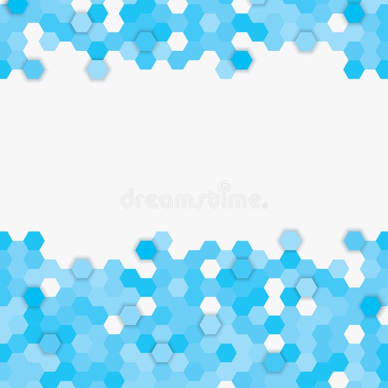Blue Random Hexagon Mosaic or Tiles Background. Stock Vector ...