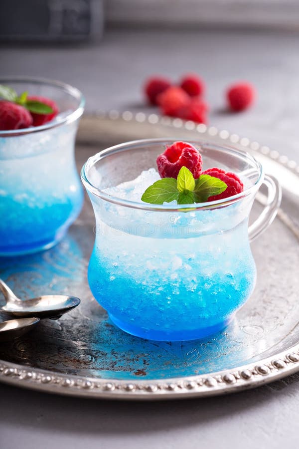 Blue raspberry cocktail stock image. Image of closeup - 71990709