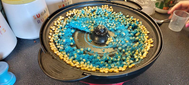 Blue raspberry popcorn stock photo. Image of sugary - 270356770