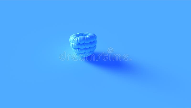 Blue Raspberry in Cartoon Style Stiker on White Background on Isolated ...