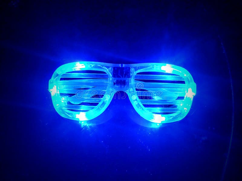 Blue Rave Glasses stock image. Image of rave, blue, light - 76231669