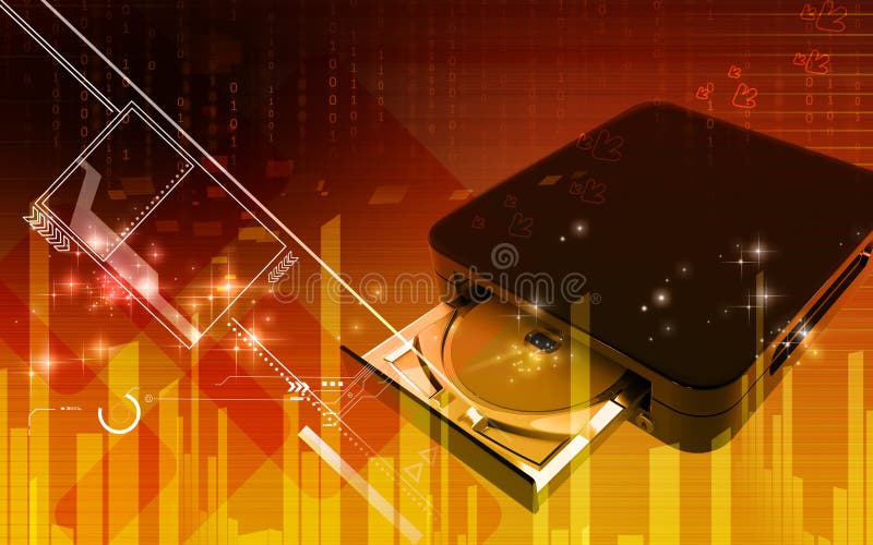 Blue ray device stock illustration. Illustration of three - 23125063