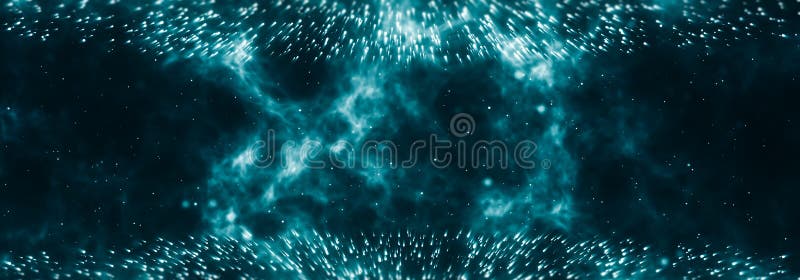 Blue X-ray Energy Background Deep Space with Glowing Particles Stock ...