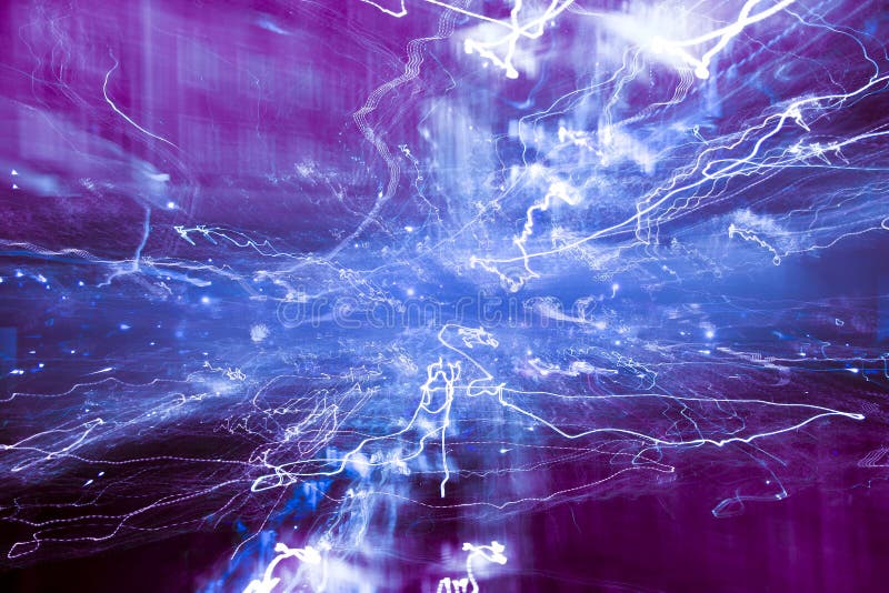 Blue Rays and Abstract Lights Moving Around Stock Image - Image of ...