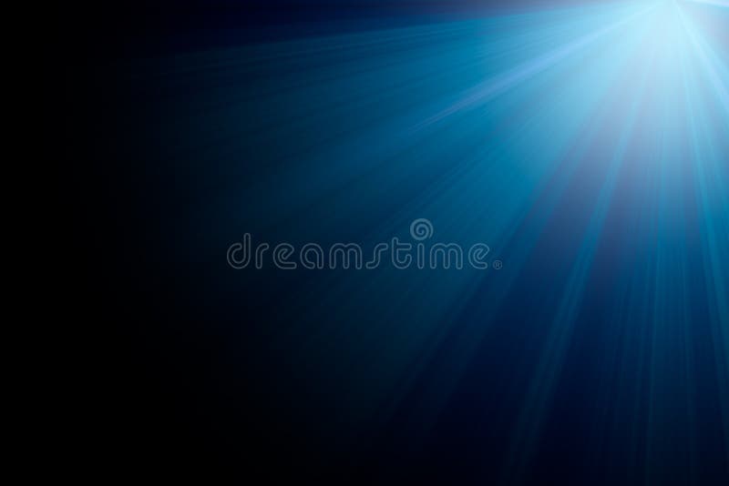 Blue Rays Light on Black Background for Overlay Design Stock ...