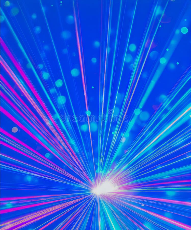 Blue Rays and Pink Light Beame with Glitter Light, Sparkle Glowing ...