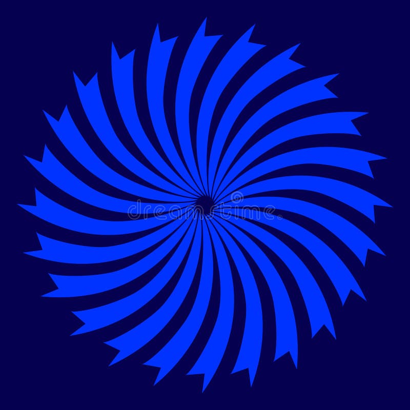 Blue Rays Swirl. Abstract Background Texture Icon Vector Pattern ...