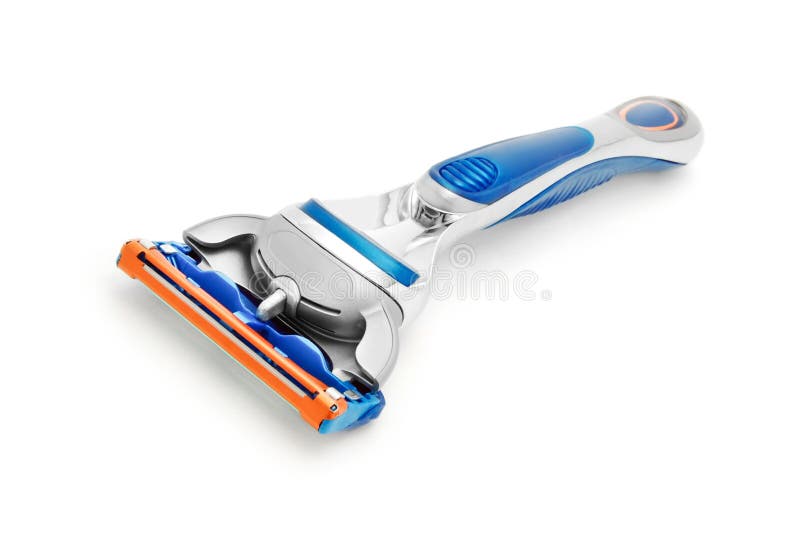 Blue razor stock image. Image of smooth, safety, isolated - 14140203