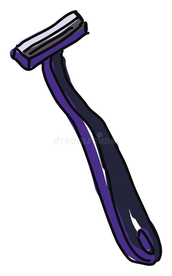 Blue razor blade sticker stock vector. Illustration of blade - 139409672