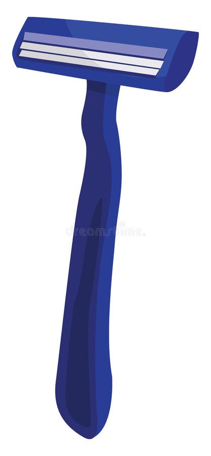 Blue razor blade sticker stock vector. Illustration of blade - 139409672