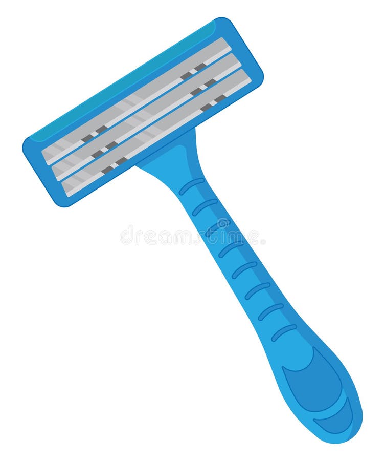 Blue razor blade sticker stock vector. Illustration of blade - 139409672