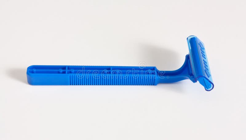 Blue Razor Isolate on White Background. Stock Image - Image of ...