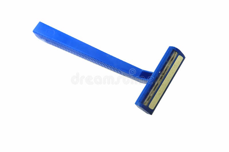 Blue razor isolated stock photo. Image of equipment, mustache - 34981552
