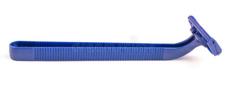 Blue Razor Isolated on White Background Stock Photo - Image of male ...