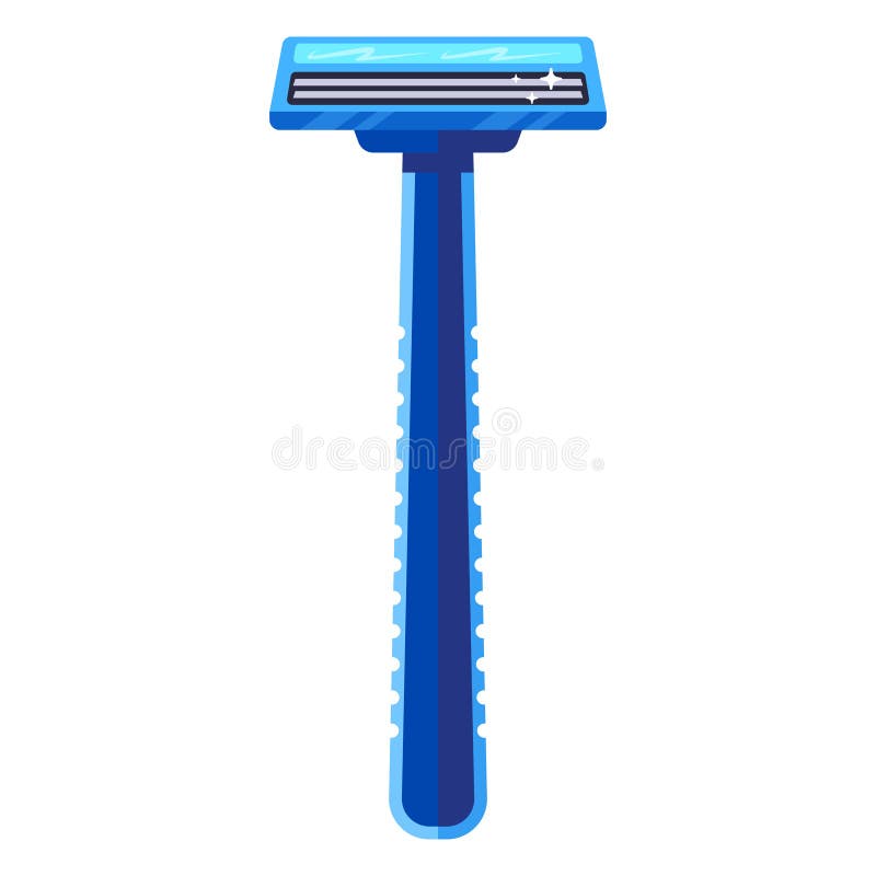Blue razor blade sticker stock vector. Illustration of blade - 139409672