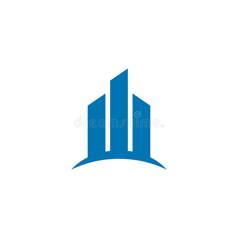 Blue Real Estate Building Logo Design Concept Stock Vector ...