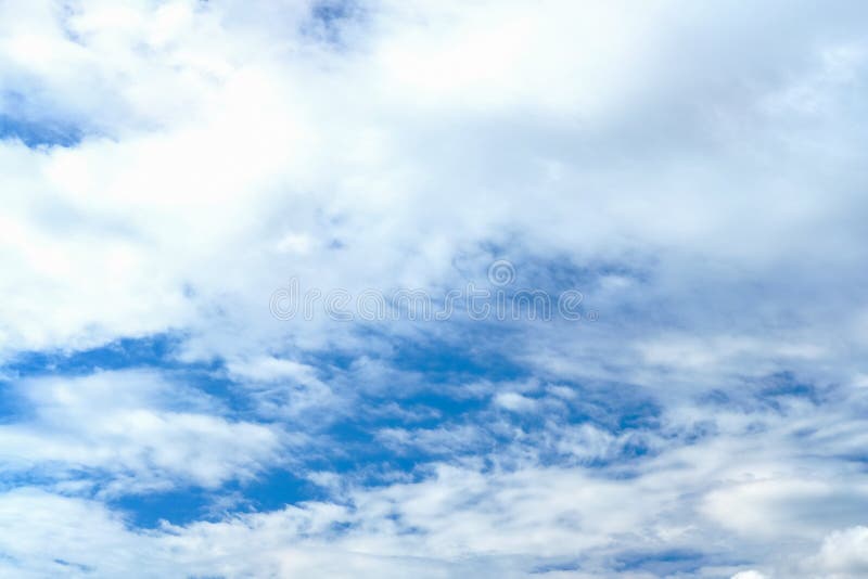 Blue Real Sky with White Clouds. the Azure Blur Sky Background, High ...
