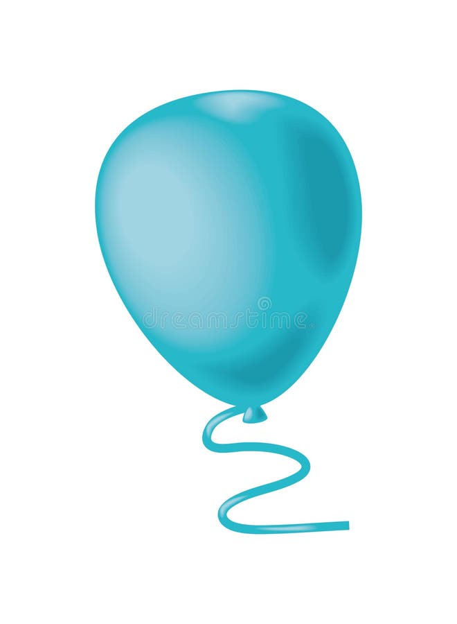 Blue Realistic Balloon Helium Stock Vector - Illustration of flying ...