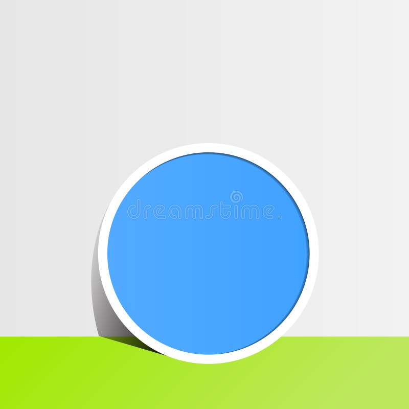 Blue Realistic Circle Empty Frame Background Stock Illustration ...