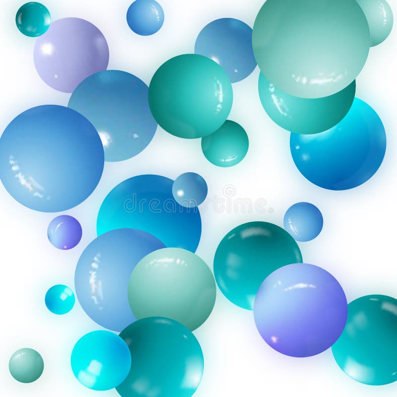 Blue Realistic 3d Balls with Shadow. Design Element. Eps 10 Stock ...