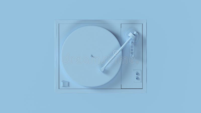 Blue Record Player Turntable Blue Background Stock Illustration ...