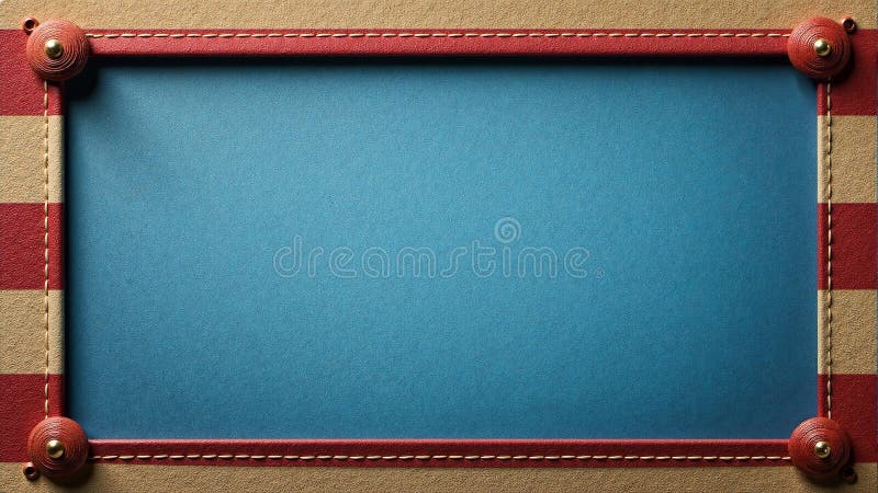 Blue Rectangle with Decorated Border Design Stock Illustration ...