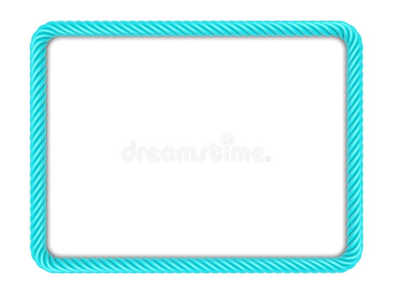 Blue rectangle rope frame stock illustration. Illustration of design ...