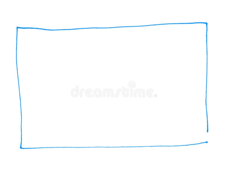 Blue Rectangle with Thin Frame Stock Illustration - Illustration of ...