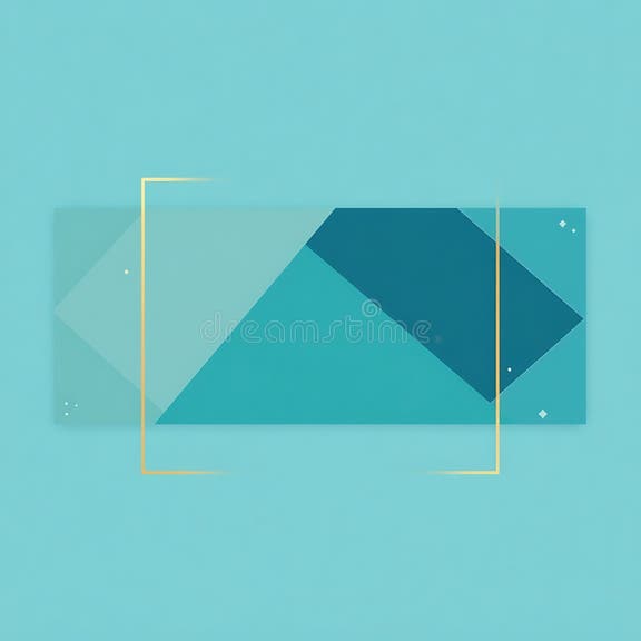 A Blue Rectangle with Triangles Stock Illustration - Illustration of ...