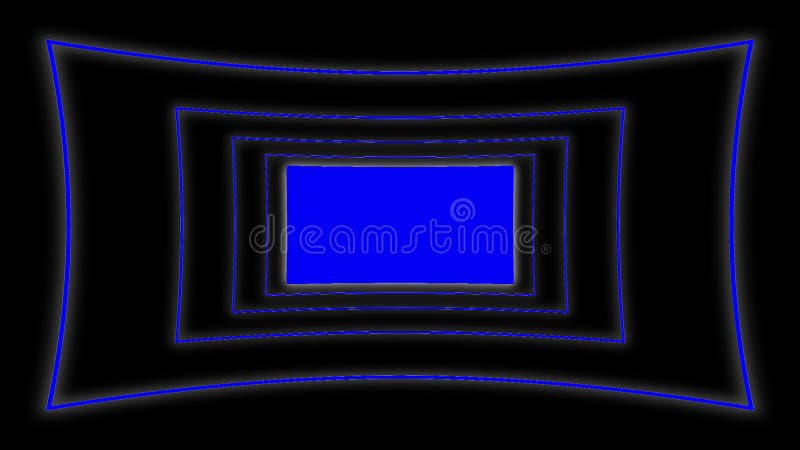 Blue Rectangles Frames Border Zooming Flying Forward through ...