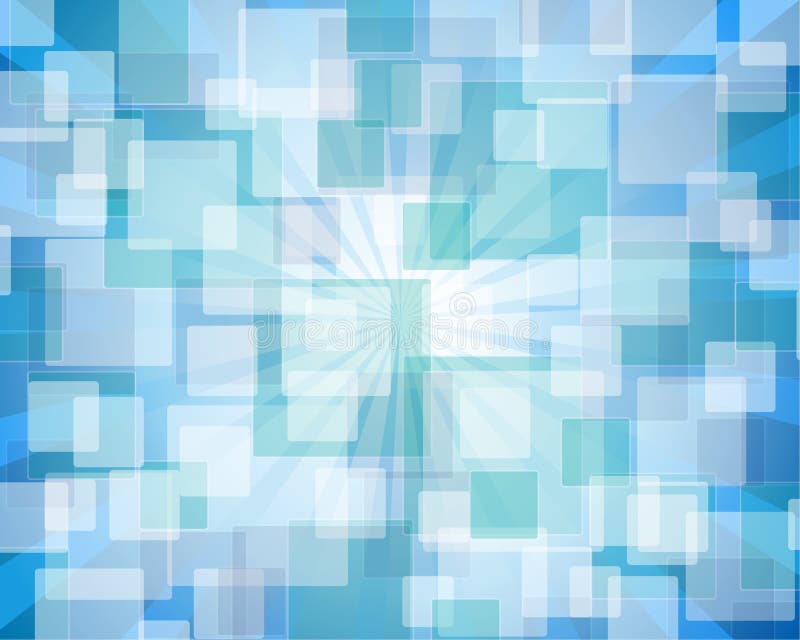 Blue Rectangular Abstract Bokeh Stock Vector - Illustration of bright ...