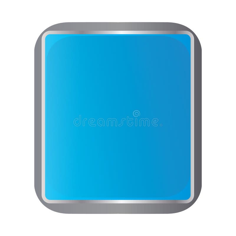 Blue Rectangular Button. Vector Illustration Decorative Design Stock ...