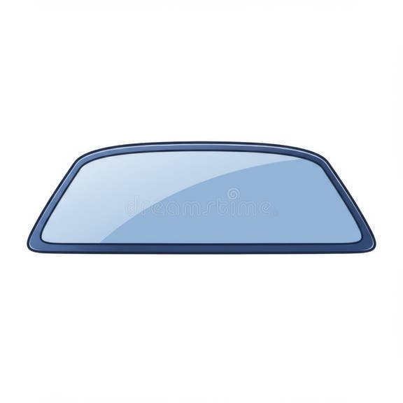 Blue Rectangular Car Windshield Stock Illustration - Illustration of ...