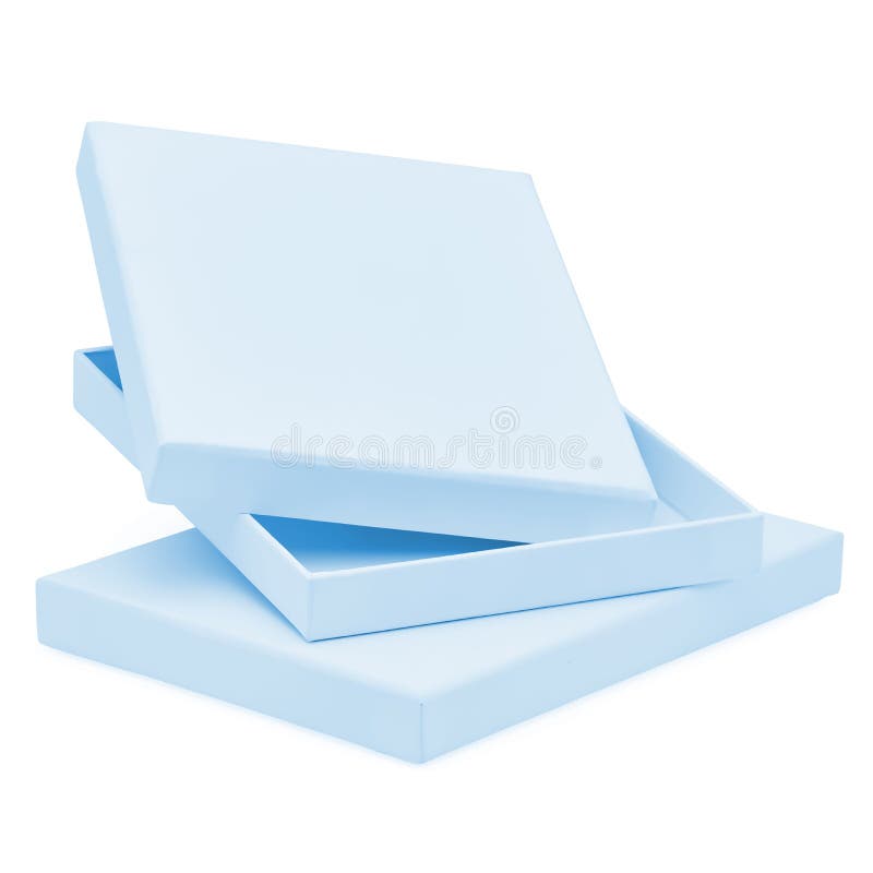 Blue Rectangular Flat Chocolate Jewelry and Gift Box on Cool Angle ...