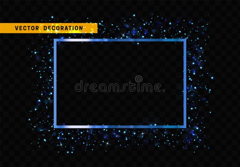 Blue Rectangular Frame Isolated on Transparent Background Stock ...