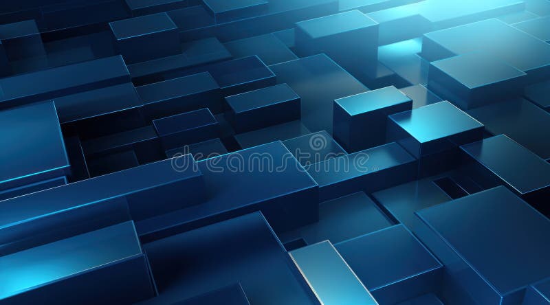 A Blue Rectangular Objects with a Blue Light Stock Illustration ...