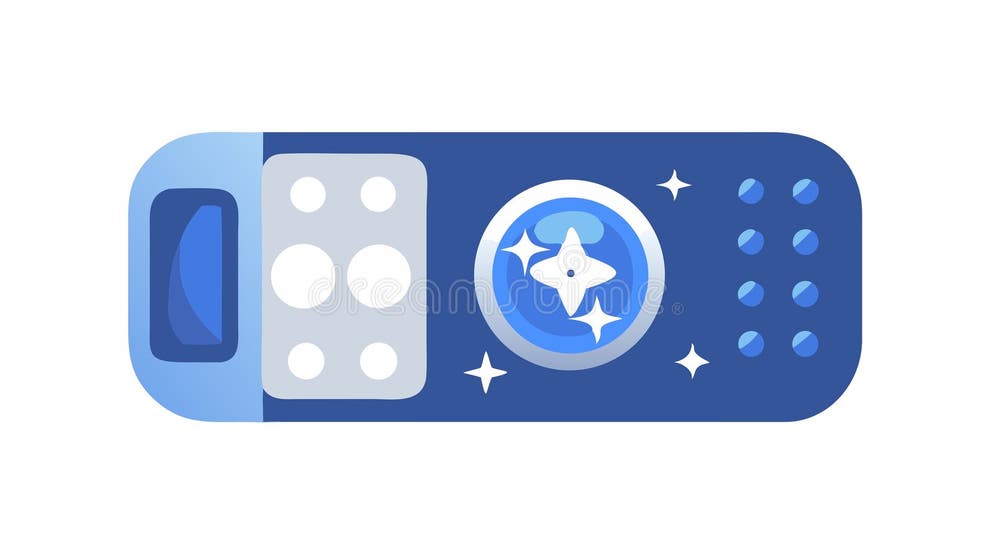 Blue Rectangular Phone. Classic Mobile Handset, Vector Design ...