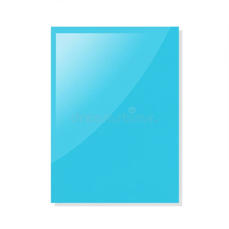A Blue Rectangular Sheet with a Glossy Finish and Slight Gradient ...