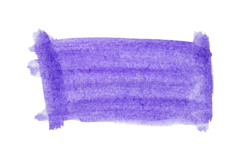 Blue Rectangular Stain of Watercolor Paint Isolated on White ...