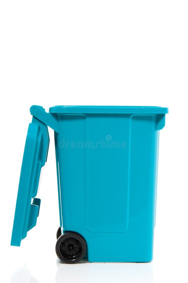 A blue recycle bin stock photo. Image of recycle, studio - 14503628