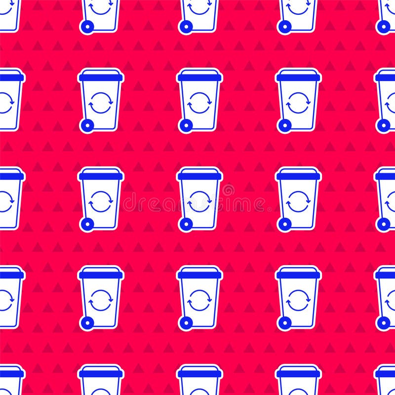 Garbage Bin Pattern Seamless Blue Stock Illustrations – 560 Garbage Bin ...