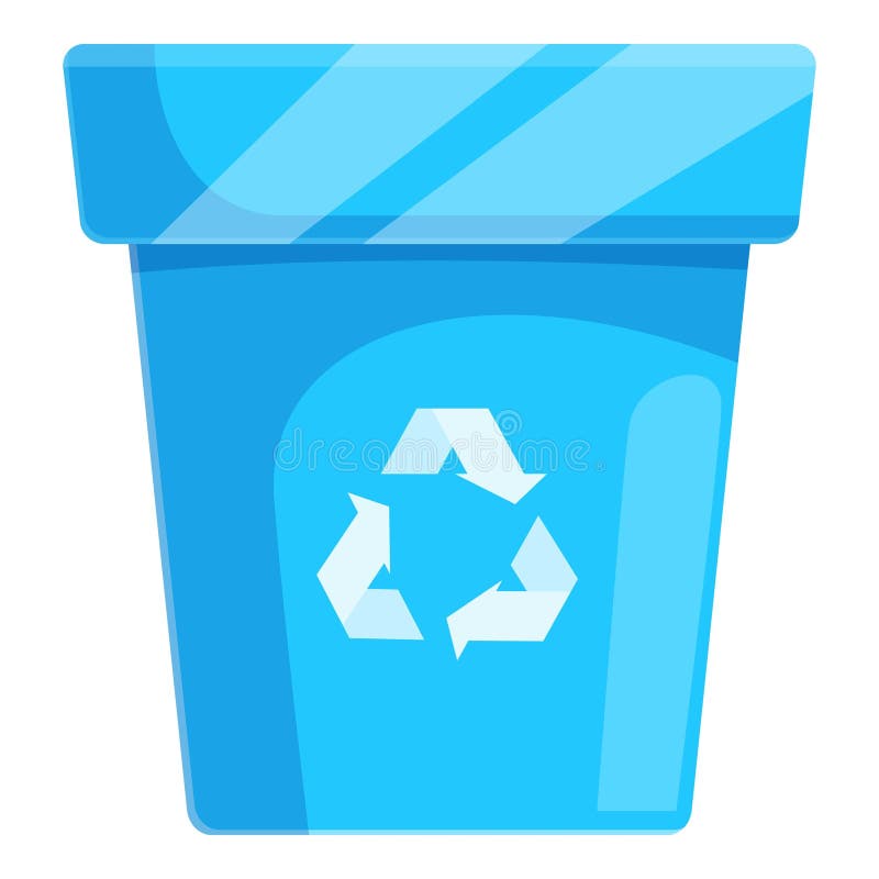 Blue Recycling Bin Encouraging Environmental Responsibility Stock ...