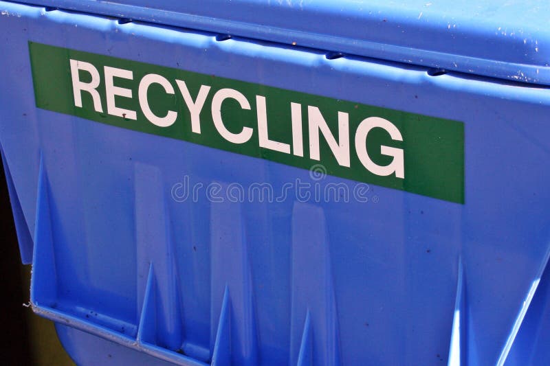 Blue recycling bag stock image. Image of recycling, reuse - 8542931