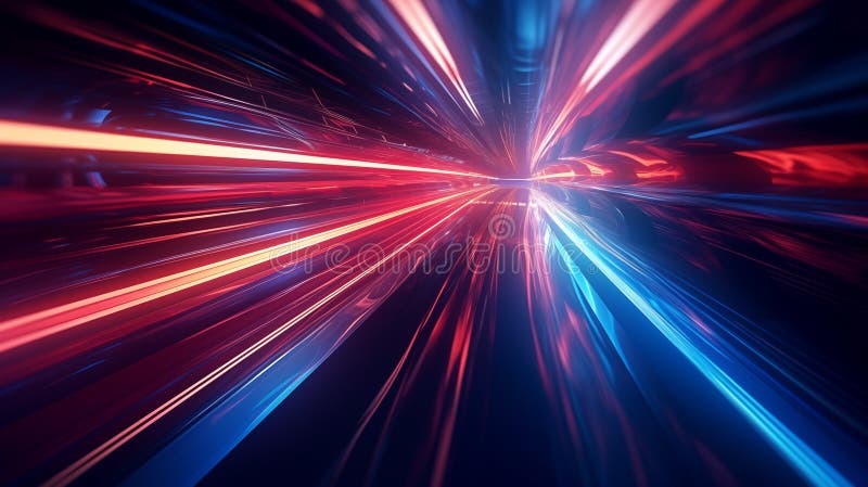 A Blue and Red Abstract Background with Light Streaks Generative Ai ...